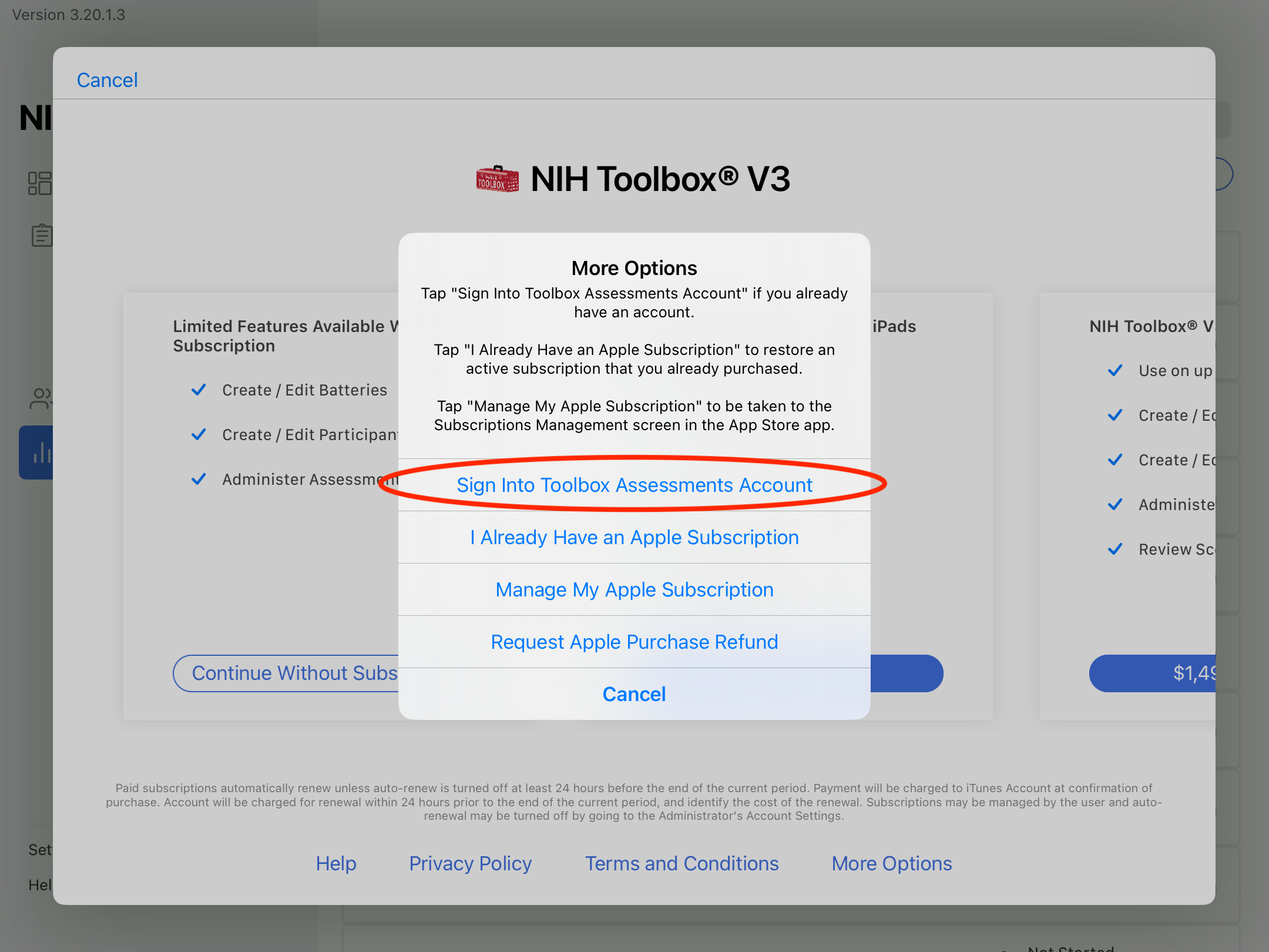 Signing In and Signing Out of the NIH Toolbox V3 App with a Toolbox ...